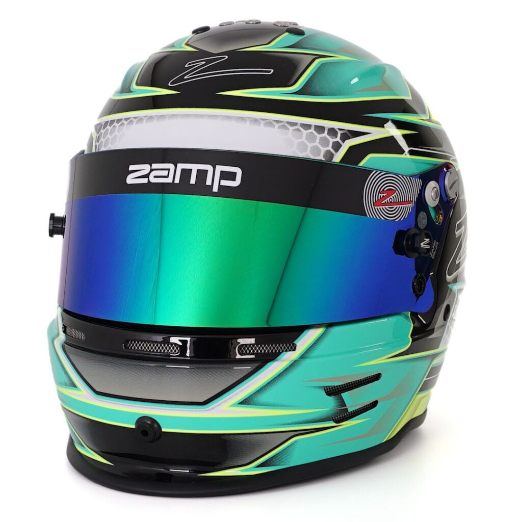 RZ 42 Youth Green/Silver Karting Helmet - Zamp Helmets | Helmet 28 EU ...