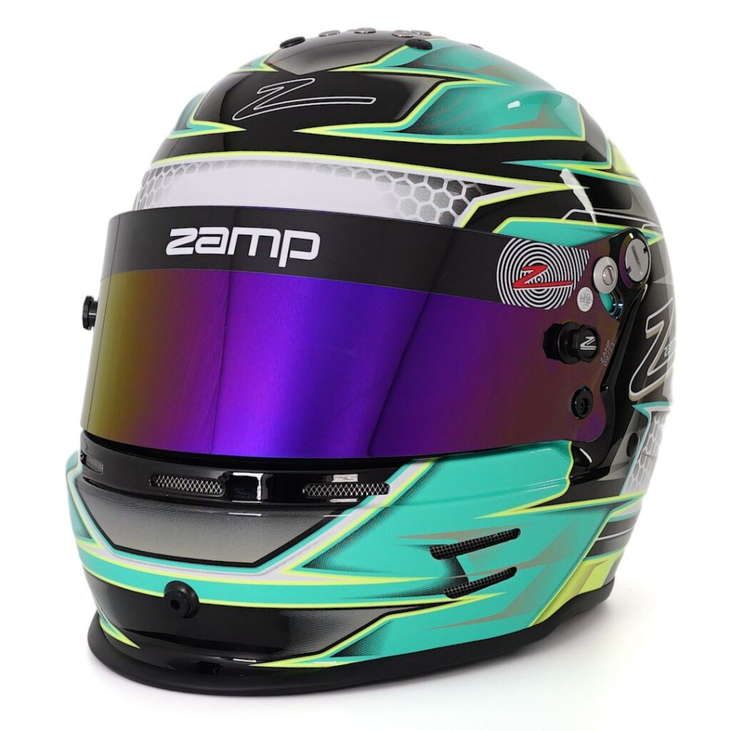 RZ 42 Youth Green/Silver Karting Helmet - Zamp Helmets | Helmet 28 EU ...